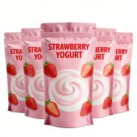 China MOQ 100pcs Custom Logo Printed Stand up Zipper Bags Food Grade Resealable Pouches for Snacks for sale