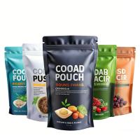 China MOQ 100pcs Custom Logo Printed Stand up Zipper Bags Food Grade Resealable Pouches for Snacks for sale