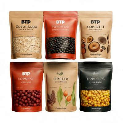 China MOQ 100pcs Custom Printed Disposable Stand up Coffee Bags 100g 250g 500g with Valve Zipper for Coffee Bean Tea Sugar Packaging for sale