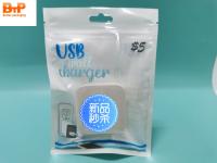 China MOQ 100 Customized Logo Digital Printing Free Design by AI Three Sides Sealed Bag with Hole Packing Charge for sale