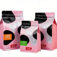 China MOQ100 Customized Moisture-Proof Food Grade Square Bottom Tea Coffee Beans Packaging Pouch Bags Valve Zipper Resealable Aluminum for sale