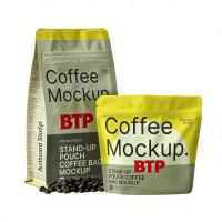 China MOQ100 Customized Moisture-Proof Food Grade Square Bottom Tea Coffee Beans Packaging Pouch Bags Valve Zipper Resealable Aluminum for sale