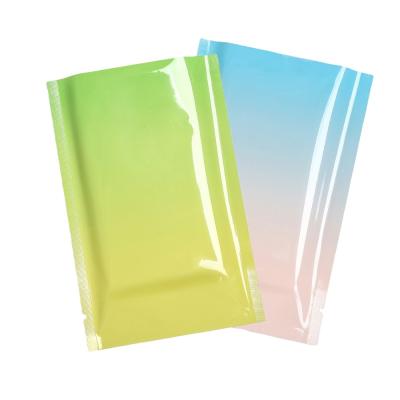 China MOQ 100pcs Colorful Eco-friendly Glossy BOPP/VMPET/PE Heat Seal Bags Recyclable Square Bottom Zipper Top for sale
