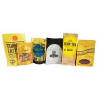China MOQ 100 Digital Printing Customized Logo Flat Bottom Bag with Zipper and Window for Packing Tea, Coffee, Nuts for sale