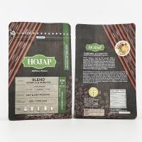 China MOQ 100 Digital Printing Customized Logo Free Design by AI Flat Bottom Bag with Valve and Easy Tear Packing Coffee, Tea for sale