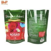 China MOQ 100 Customized Logo Digital Printing Free Design by AI 1 kg Stand up Bag Heal Seal for Packing Fertilizer for sale