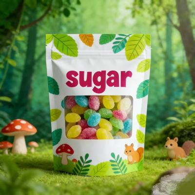 China MOQ 100 Digital Printing Customized Logo Free Design by AI Food Packaging Candy , Sugar Stand up Bags for sale