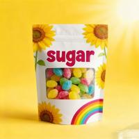 China MOQ 100 Digital Printing Customized Logo Free Design by AI Food Packaging Candy , Sugar Stand up Bags for sale
