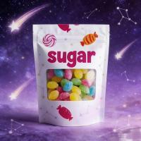 China MOQ 100 Digital Printing Customized Logo Free Design by AI Food Packaging Candy , Sugar Stand up Bags for sale