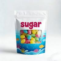China MOQ 100 Digital Printing Customized Logo Free Design by AI Food Packaging Candy , Sugar Stand up Bags for sale