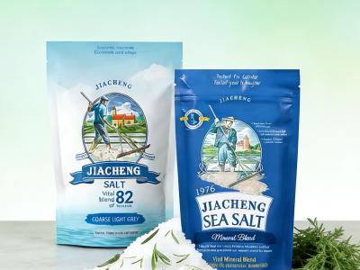 China MOQ 100 Digital Printing Free Design by AI Personalized Custom Packing Food Grade Stand up Pouch Bags for pink Salt for sale