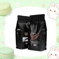 China MOQ 100 Black Plastic Ziplock Mylar Foil Bags Custom Printed Coffee Cocoa Powder Snack Energy Chocolate Packaging Stand up Pouch for sale