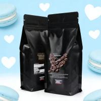 China MOQ 100 Black Plastic Ziplock Mylar Foil Bags Custom Printed Coffee Cocoa Powder Snack Energy Chocolate Packaging Stand up Pouch for sale