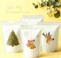 China MOQ 100 Christmas Day Plastic Snack Nuts Bag Zipper Resealable Stand up Pouches for Food Packaging for sale