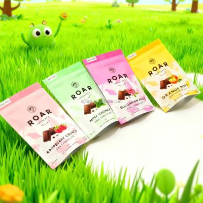 China High Quality MOQ 100 Chocolate Stand up Bag Plastic Food Packing Bag with Zipper for Food  Snacks Package for sale
