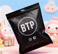 China MOQ 100 Free Sample Resealable Zip Lock Cloth Packaging Plastic Black Matte Frosted Slider Three Side Seal Zipper Bag With Logo for sale