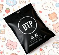 China MOQ 100 Free Sample Resealable Zip Lock Cloth Packaging Plastic Black Matte Frosted Slider Three Side Seal Zipper Bag With Logo for sale