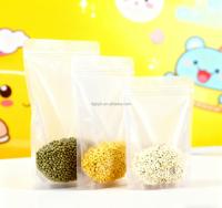 China Smell Proof Food Nut Rice Tea Packing Zip Lock Stand up Pouch Frosted Clear Stand up Plastic Bags for sale
