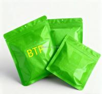 China MOQ 100 Sample Packet Plastic Bag Custom Three Side Seal Flat Mini Packaging Bag with Zipper for Small Business for sale