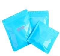 China MOQ 100 Sample Packet Plastic Bag Custom Three Side Seal Flat Mini Packaging Bag with Zipper for Small Business for sale