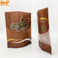 China MOQ100 Stand up Food Bags Plastic Bags with Window Clear Front for Spice Food Snack Coffee Beans Packaging for sale