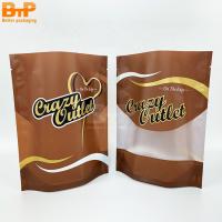 China MOQ100 Stand up Food Bags Plastic Bags with Window Clear Front for Spice Food Snack Coffee Beans Packaging for sale