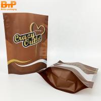 China MOQ100 Stand up Food Bags Plastic Bags with Window Clear Front for Spice Food Snack Coffee Beans Packaging for sale