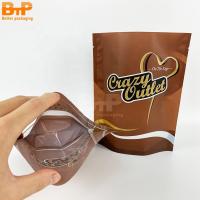 China MOQ100 Stand up Food Bags Plastic Bags with Window Clear Front for Spice Food Snack Coffee Beans Packaging for sale