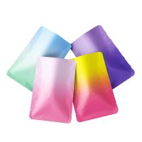 China Gradient Color Embossed PE Zipper Bag Plastic Stand up Bag with Spout Cap for Storage and Packaging for sale
