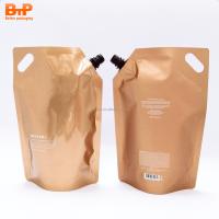 China Printing Plastic Stand up Plastic Liquid Nozzle Packet Spout Pouch Bag Shampoo Cosmetic Hand Wash Bags With Euro Hole for sale