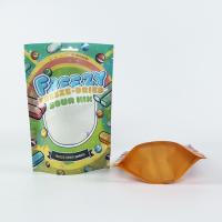 China MOQ 3 Pcs Custom Printed 250g 350g 500g Bags Matte or Glossy Smell Proof Flat Doypack Pouch Bag Resealable Top Zipper for sale