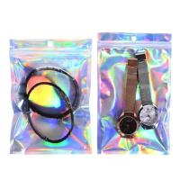 China Custom Logo Printing Die Cut Holographic Ziplock Mylar UV Effect Pouches Candy Food Packaging Plastic Bags for sale