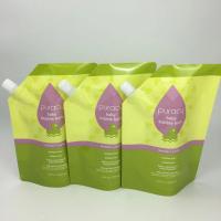 China Custom Drink Pouch With Logo Reusable 1L Laundry Detergent Spout Pouch Bag MOQ 10pcs Liquid Bags Shampoo Refill Sub-packaging for sale