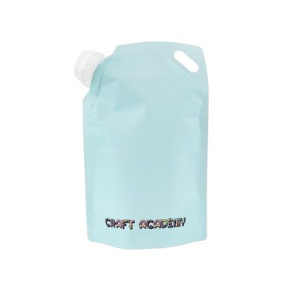 China Custom Printing Doypack Reusable Plastic Liquid Shape Bag Stand up Fruit Drink Juice Packaging Spout Pouch for sale