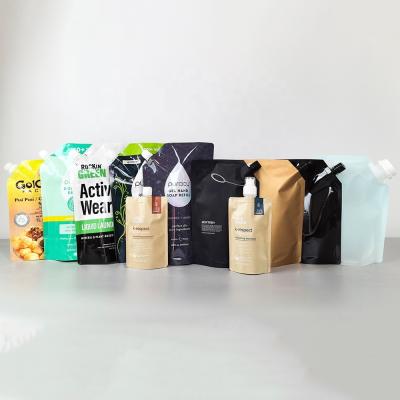 China 500/1000ml Reusable Spout Pouch Liquid Detergent /juice/olive Oil  Packaging Bag  PA Nylon   Food Grade for sale