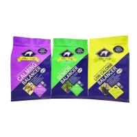 China Customized Pet Dog Food Cat Food Stand up Pouch  Resealable Flat Bottom Packaging Bag with Resealable Zipper for sale