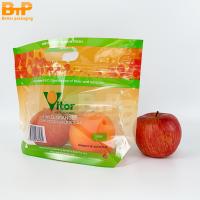 China Custom Printed Logo Frozen Food Anti fogging Fresh Plastic Zipper Fruits Vegetables Food Packaging Bag For Grape Apple Cherry for sale