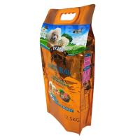 China Custom Printed Side Gusset Bag Pet Treats Reusable 2.5KG 5KG 10KG Flat Bottom Pouch Dog Food Packaging Bags for sale