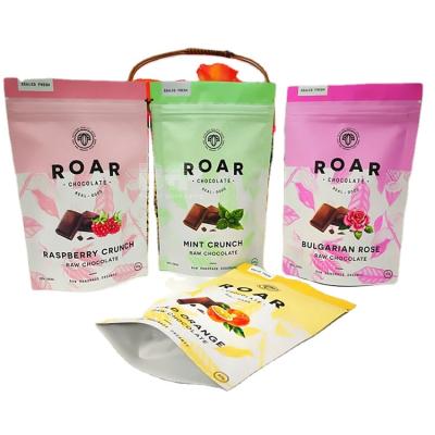 China Customized Stand up Maylar Pouch Packaging Seal Zipper Bags for Biscuit Chocolate Dry Food Candy and Dry Fruit for sale