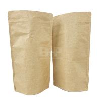 China Custom Foil Bag Brown White Kraft Paper Eco-friendly Zip Lock Mylar Food Dried Fruits Stand up Pouch Packaging Bag for sale