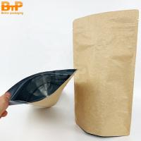 China Custom Foil Bag Brown White Kraft Paper Eco-friendly Zip Lock Mylar Food Dried Fruits Stand up Pouch Packaging Bag for sale