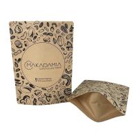 China MOQ 100pcs Customized Size and Logo Kraft/PLA Paper Packaging Bags Compostable and Biodegradable Bags With Zipper Bag for Food for sale