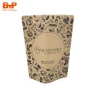China MOQ 100pcs Customized Size and Logo Kraft/PLA Paper Packaging Bags Compostable and Biodegradable Bags With Zipper Bag for Food for sale