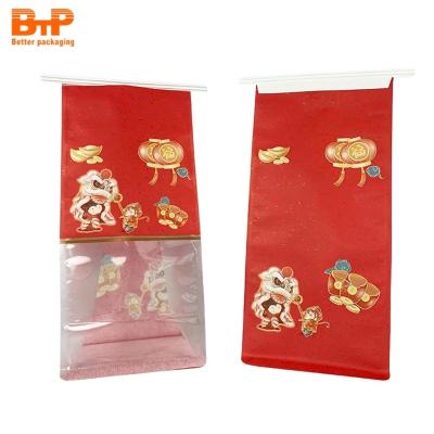 China Eco Friendly Biodegradable Custom Logo Le Toast Bakery French Baguette Packaging Paper Reusable Bread Bag with Window for sale