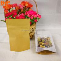 China Custom Printed Bag With Logo 100% Compostable Kraft Paper Laminated PLA Biodegradable Zipper Paper Bag For Any Products for sale