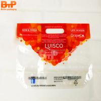 China Biodegradable Material BOPP/CPP Orange Fresh Fruit Protection Packaging Zipper Bag With Hand Pick Hole for sale