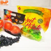 China Biodegradable Material BOPP/CPP Orange Fresh Fruit Protection Packaging Zipper Bag With Hand Pick Hole for sale