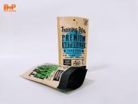 China Eco-Friendly Paper Food Packaging Bags Biodegradable Kraft Paper Pouch Stand up Plastic Bag for Coffee Beans Storage Mylar Bags for sale