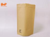 China Bio Pla  Pouch Bag Biodegradable Stand up Pouch Kraft Paper Compostable Package Zipper Bag Food Packaging Flat Bottom Pouch for sale