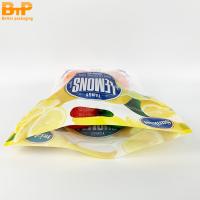 China Custom Reusable Zipper Stand up Pouch Plastic Fruit Bag Orange Grape Packing with Handle Cherry Lemon Packaging Bags for sale